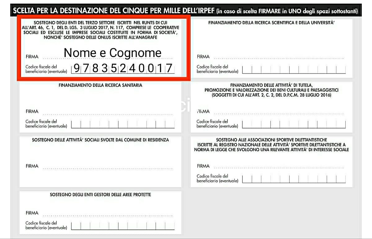 Dona il tuo 5×1000 – Diritto al Futuro